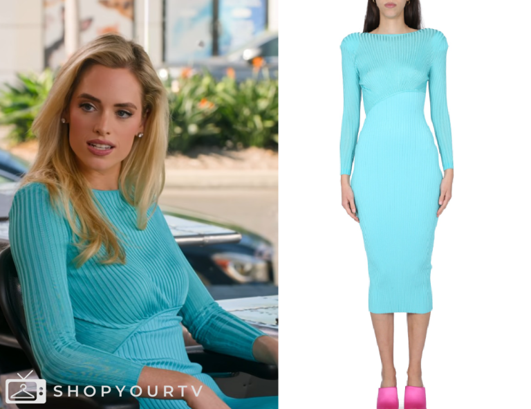 Selling The OC: Season 3 Episode 7 Alexandra Jarvis' Blue Ribbed Dress ...