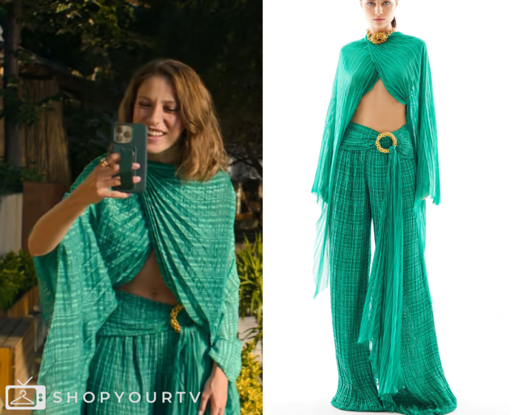 Thank You Next: Season 1 Episode 4 Leyla's Green Crop Top & Pants ...