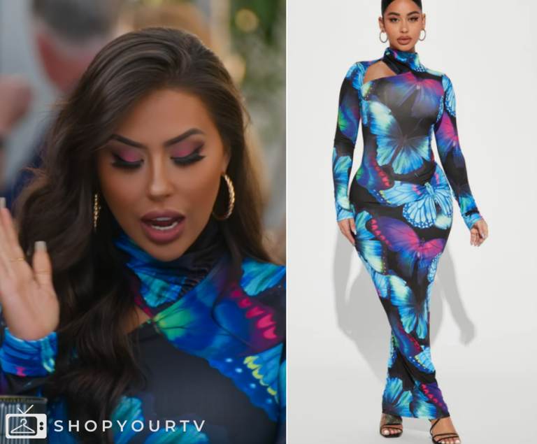 Selling The OC: Season 3 Episode 4 Kayla's Blue Butterfly Print Dress ...