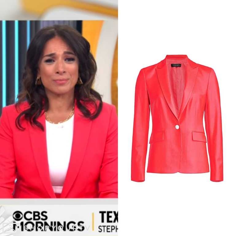 CBS Mornings: May 2024 Michelle Miller’s Bright Pink One Button Blazer ...