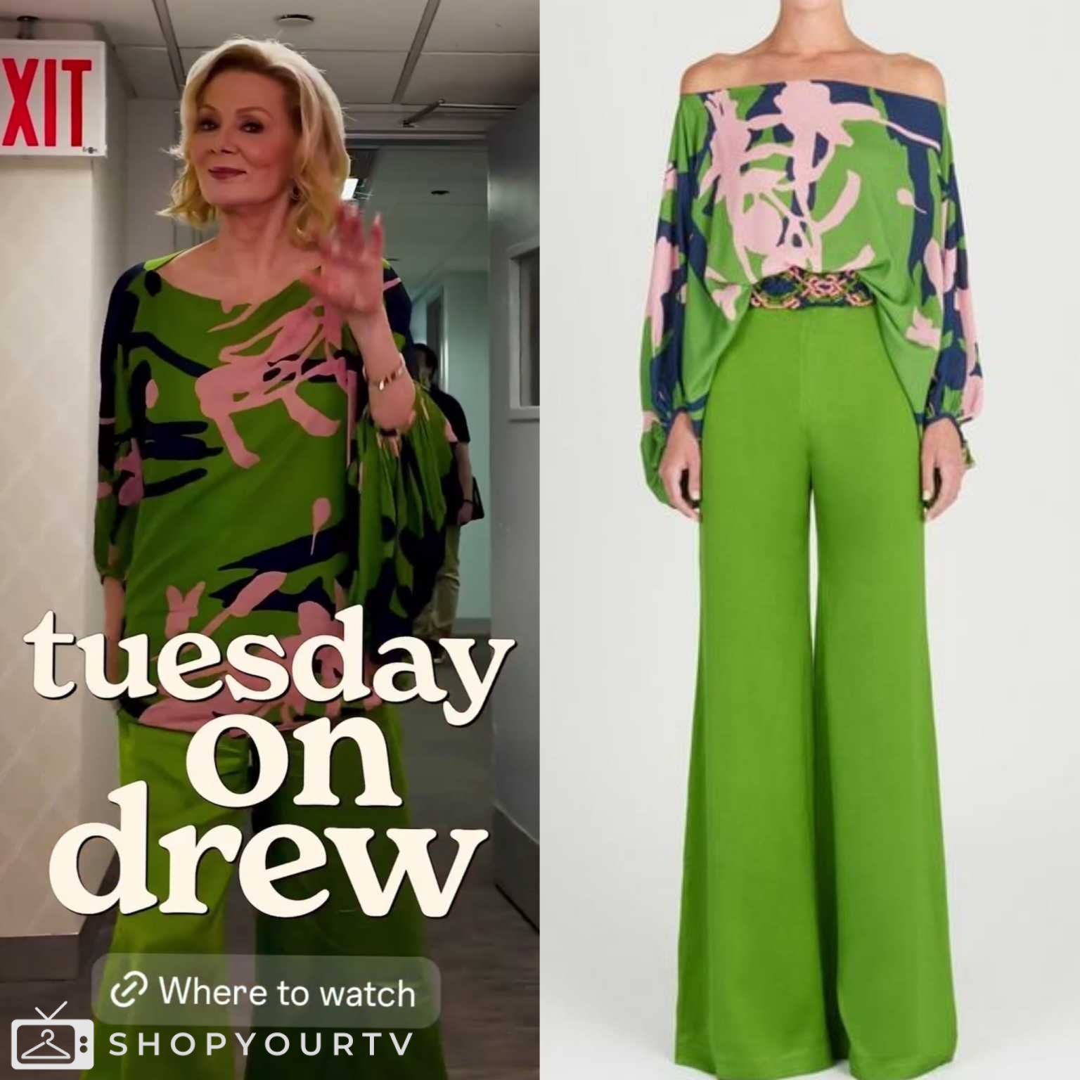Drew Barrymore Show: May 2024 Jean Smart’s Green Trousers | Shop Your TV