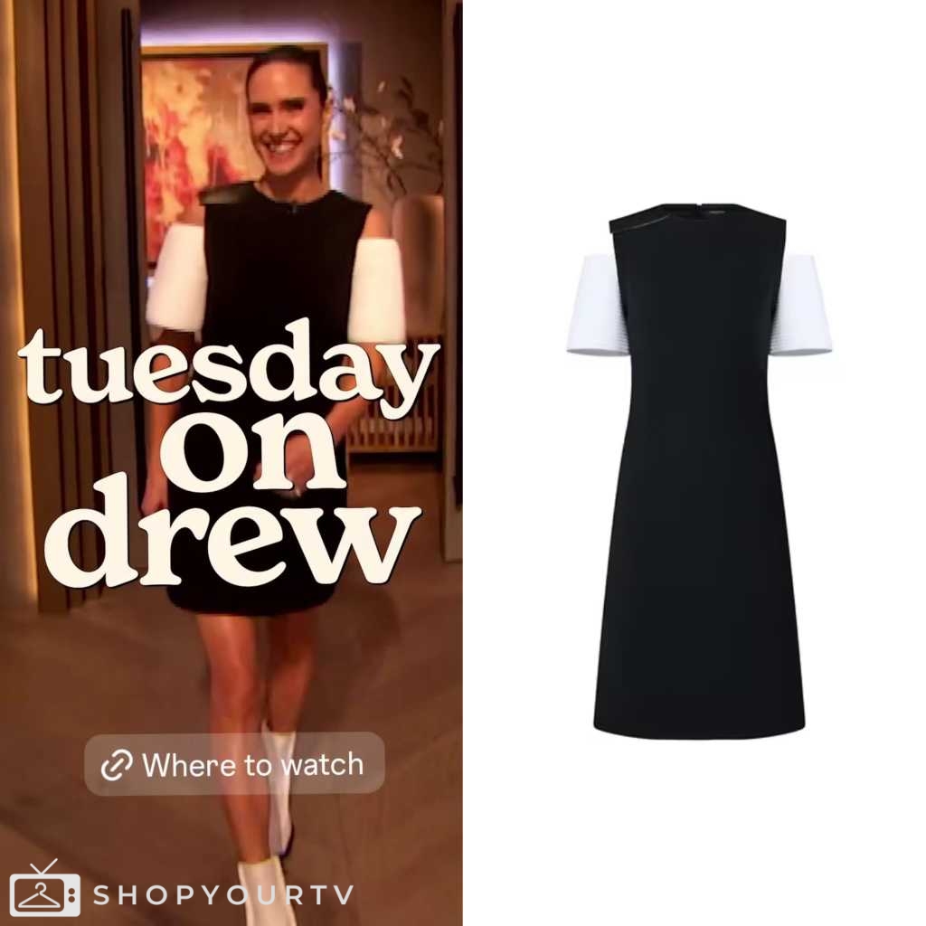 Drew Barrymore Show: May 2024 Jennifer Connelly’s Black and White Dress ...