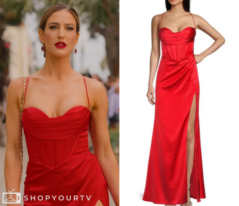 Selling The OC: Season 3 Episode 2 Polly's Red Corset Slit Dress | Shop ...