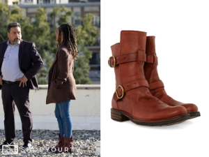 The Rookie: Season 6 Episode 10 Nyla's Red Double Buckle Combat Boots ...