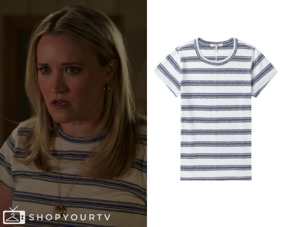Young Sheldon Season 7 Episode 10 Mandys Blue And White Striped T Shirt