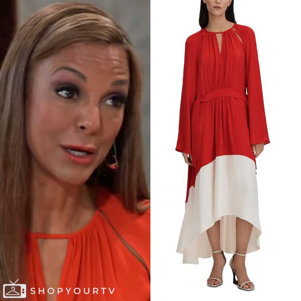 General Hospital: May 2024 Natalia’s Orange and White Dress | Shop Your TV