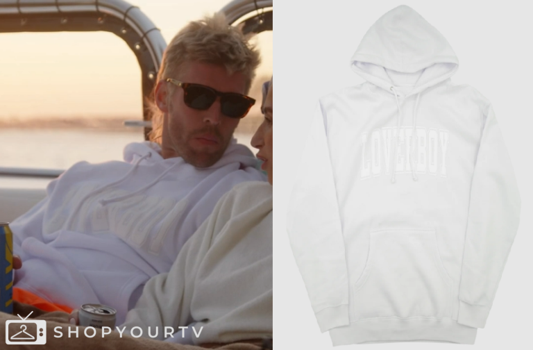 Summer House: Season 8 Episode 12 Kyle's White Loverboy Hoodie | Shop ...