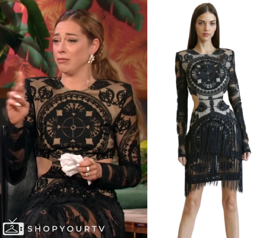 Vanderpump Rules: Season 11 Reunion Jo's Black Mesh Cut Out Dress ...