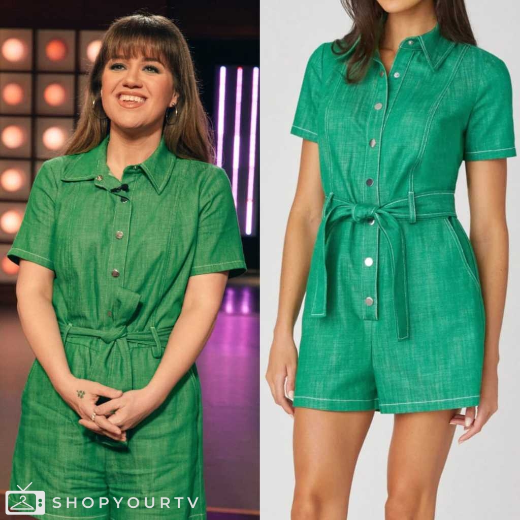 The Kelly Clarkson Show: May 2024 Kelly Clarkson’s Green Romper | Shop ...