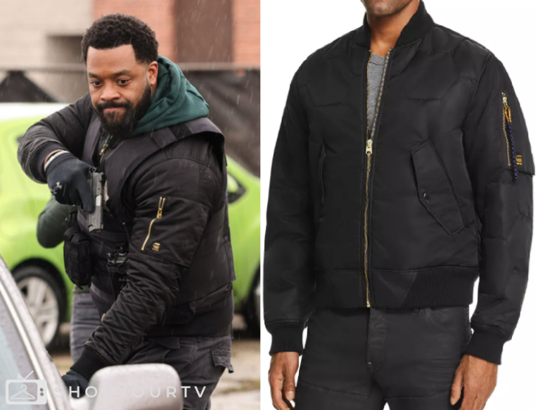 Chicago PD: Season 11 Epsiode 13 Kevin's Black Quilted Bomber Jacket ...