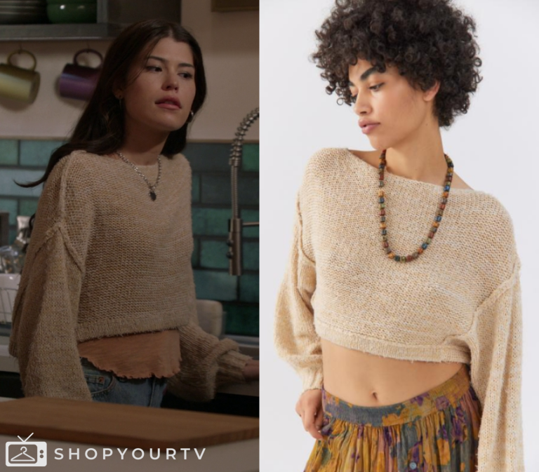 The Rookie: Season 6 Episode 7 Tamara's Beige Crop Knit Sweater | Shop ...
