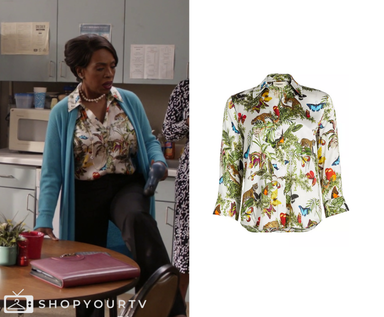 Abbott Elementary: Season 3 Episode 13 Barbara's Flora Silk Blouse ...