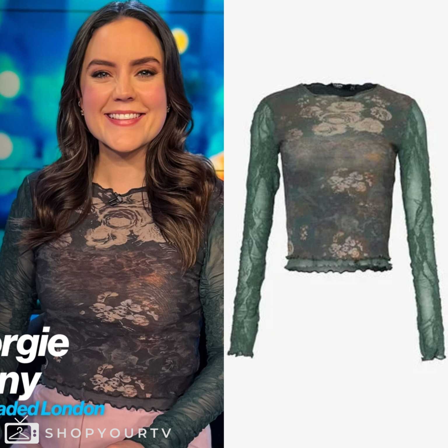 The Project: May 2024 Georgie Tunny’s Printed Mesh Long Sleeve Top ...