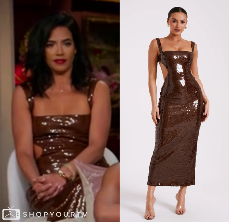 Vanderpump Villa: Season 1 Reunion Caroline's Brown Sequin Cut Out ...