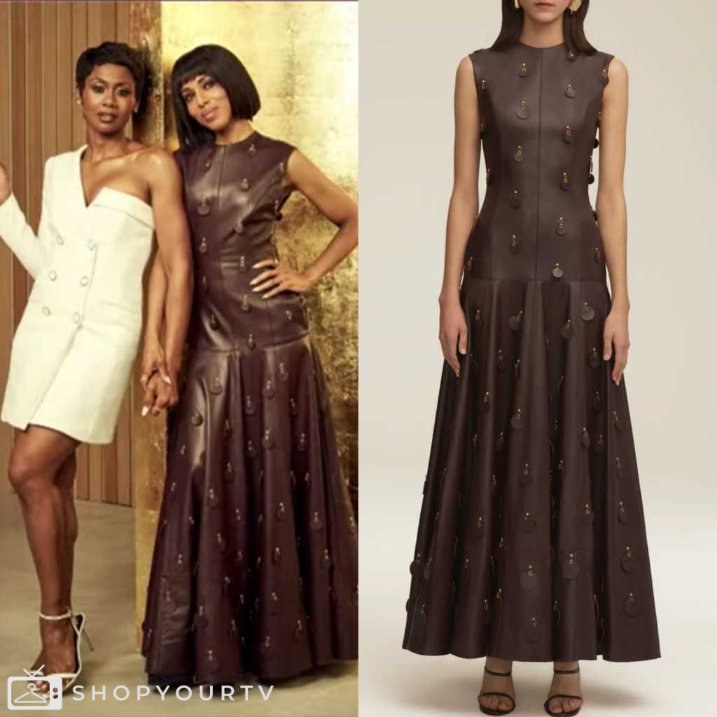 Sherri: May 2024 Kerry Washington’s Leather Midi Dress | Shop Your TV