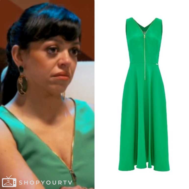 Casados à Primeira Vista: Season 4 Sara's Green Dress with Front Zip ...