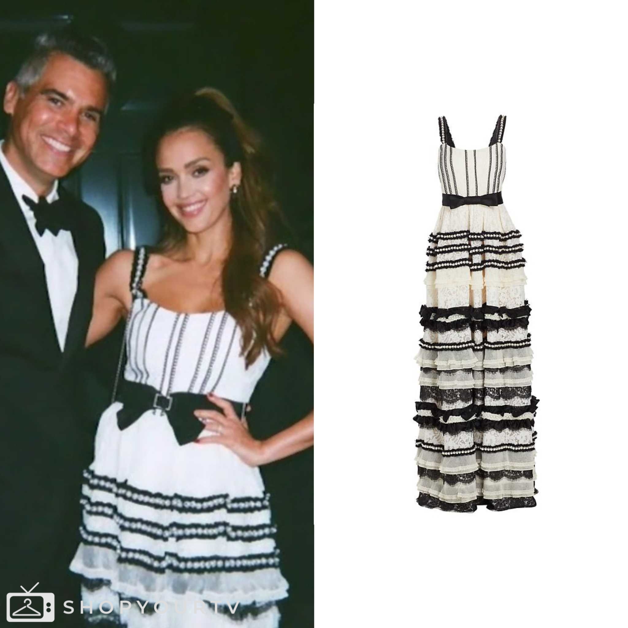 Live with Kelly and Mark: June 2024 Jessica Alba’s White Lace and Pearl ...