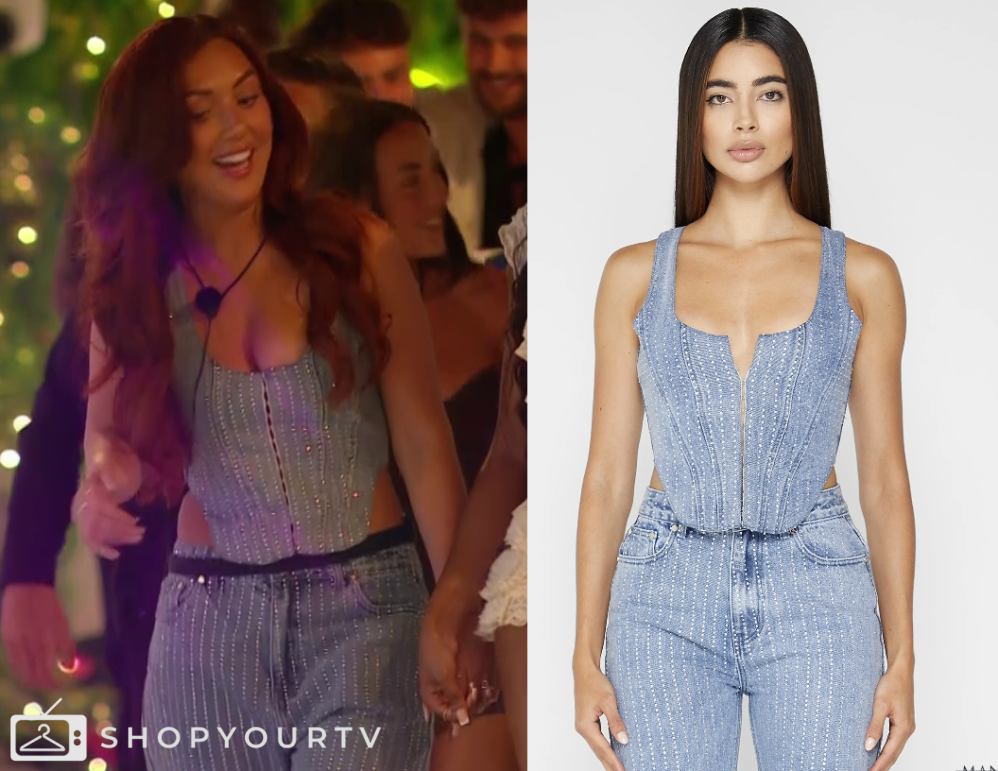Love Island UK: Season 11 Episode 1 Patsy's Embellished Bustier Top ...