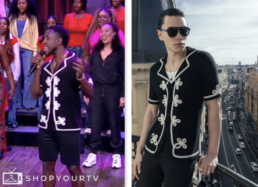 The View: June 2024 Ryan Toby's Black Embroidered Shirt | Shop Your TV
