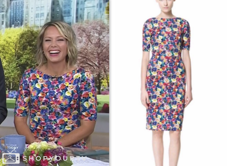 The Today Show: May 2024 Dylan Dreyer's Orange Smocked Waist Mini Dress ...