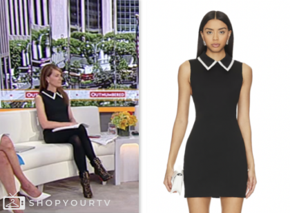 Outnumbered: June 2024 Dagen McDowell's Black Contrast Trim Collar Mini ...