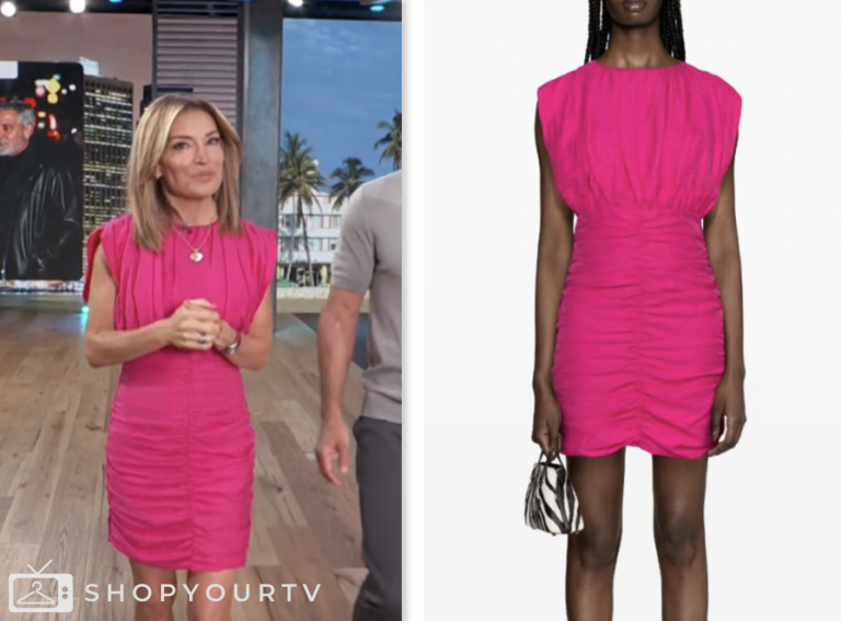 Access Daily: June 2024 Kit Hoover's Pink Ruched Mini Dress | Shop Your TV