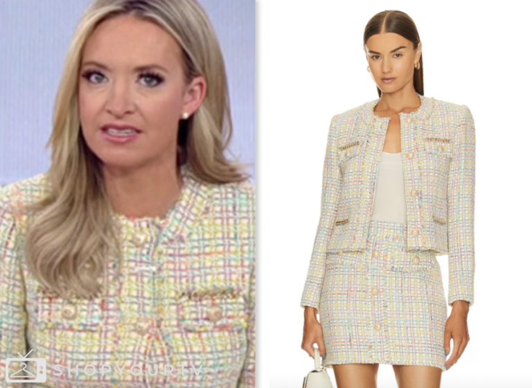 Outnumbered: May 2024 Kayleigh McEnany's Green Check Tweed Jacket ...