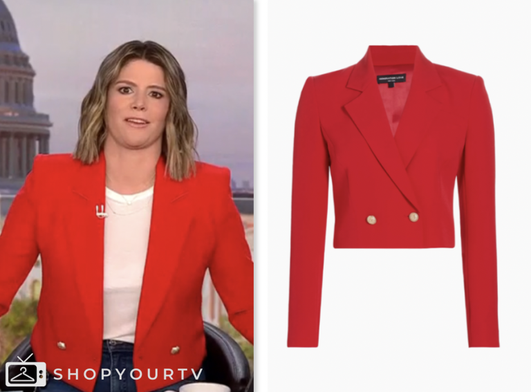 CNN This Morning: June 2024 Kasie Hunt's Olive Green Rolled Sleeve ...