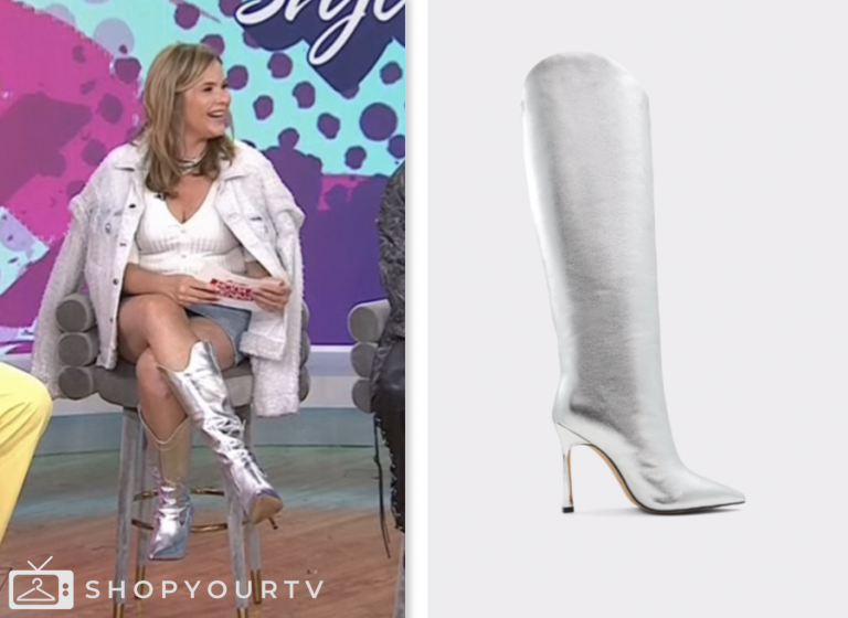 The Today Show: May 2024 Jenna Bush Hager's Blue Silk Tie Neck Top ...