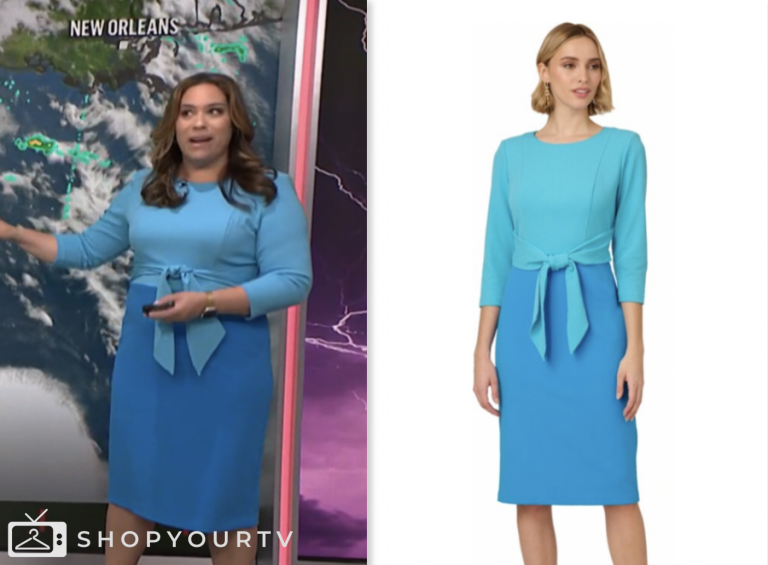 NBC News Daily: June 2024 Violeta Yas's Blue Tie Waist Colorblock ...