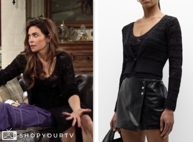 The Young and the Restless: June 2024 Victoria Newman's Black Knit ...