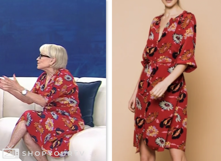 The Today Show: June 2024 Andrea Joyce's Red Floral Dress | Shop Your TV