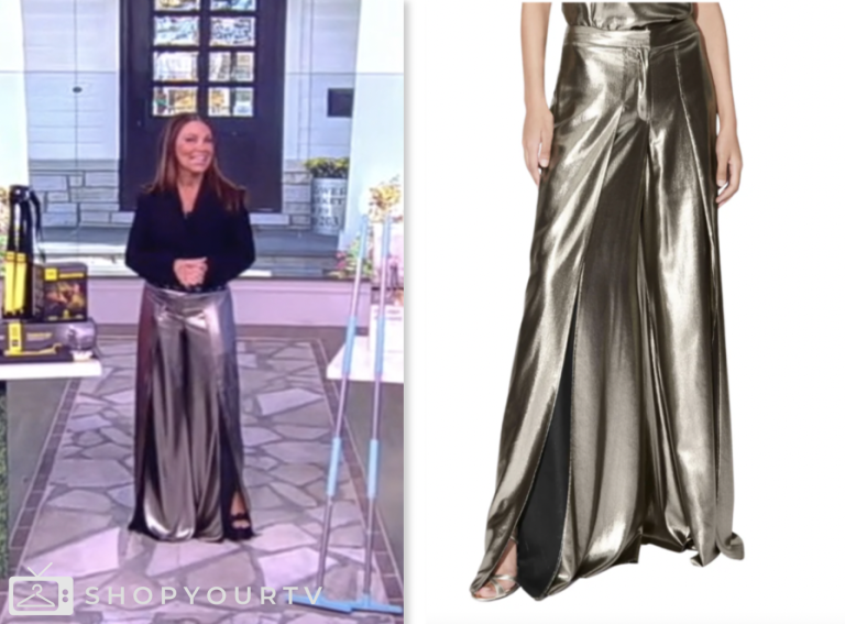 The View: April 2023 Gretta Monahan's Black Floral Printed Pants | Shop ...