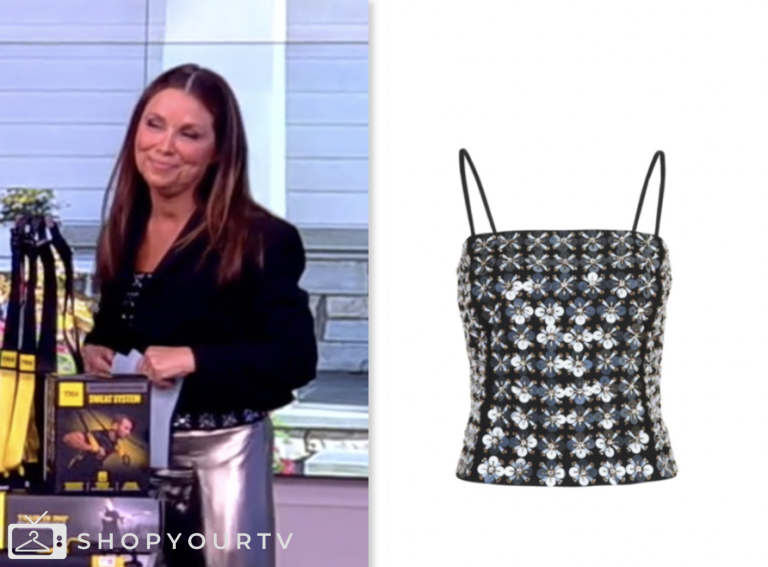 The View: November 2022 Gretta Monahan's Puff Sleeve Printed Mini Dress ...