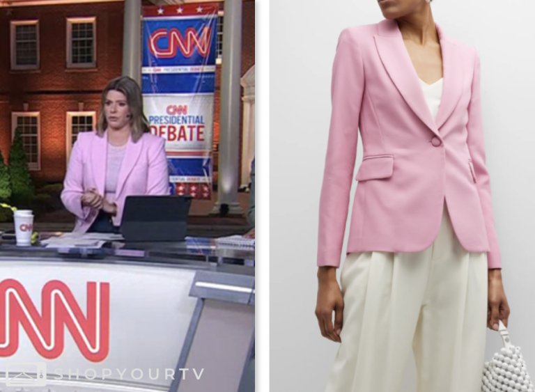 CNN This Morning: July 2024 Kasie Hunt's Purple Double Breasted Blazer ...