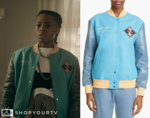 The Chi: Season 6 Episode 14 Jake's Blue Bomber Jacket | Shop Your TV