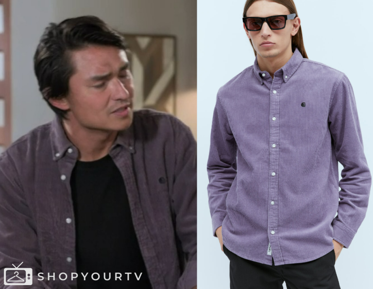 Neighbours: June 2024 Leo's Purple Cord Shirt | Shop Your TV