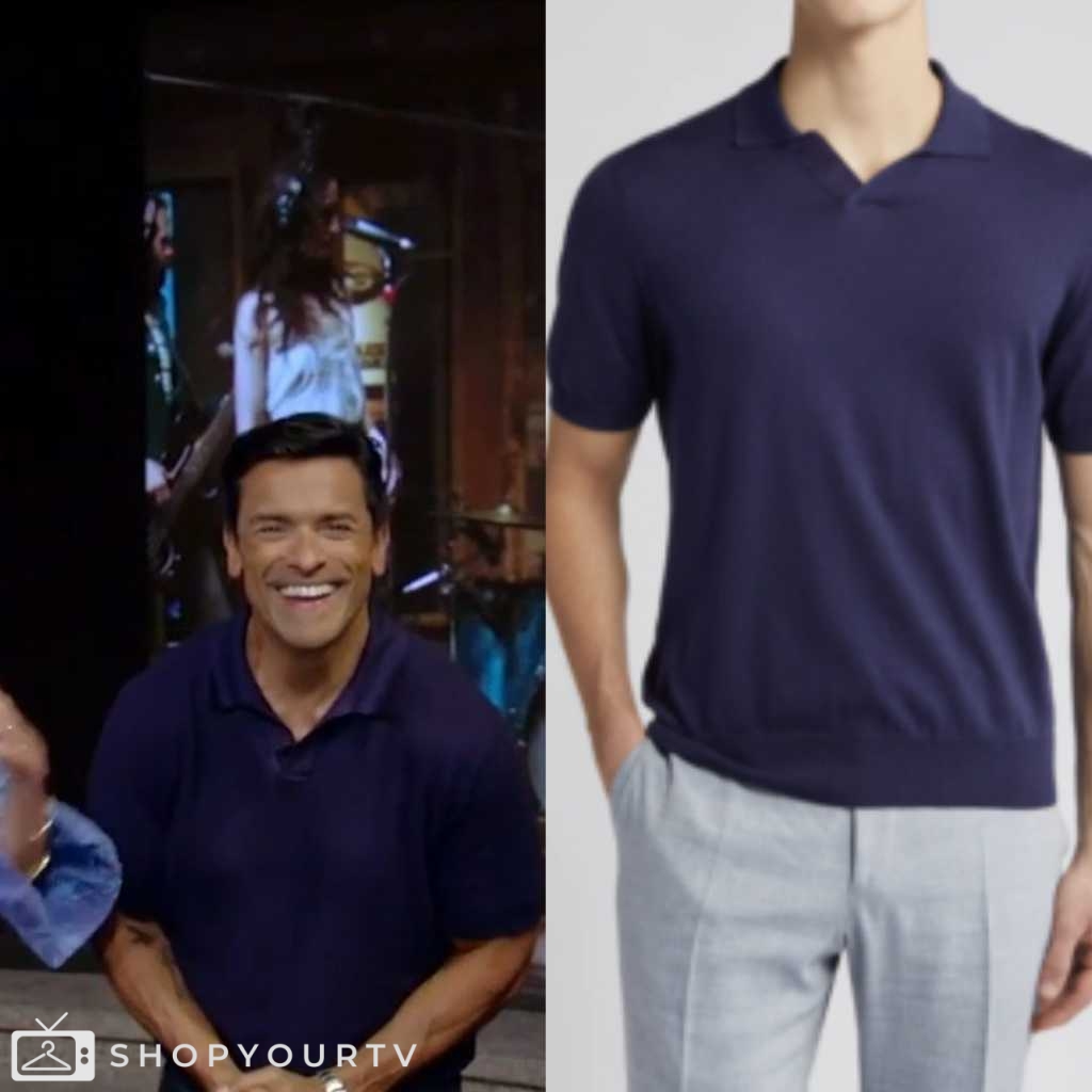 Live with Kelly and Mark: June 2024 Mark Consuelos’s Blue Short Sleeve ...