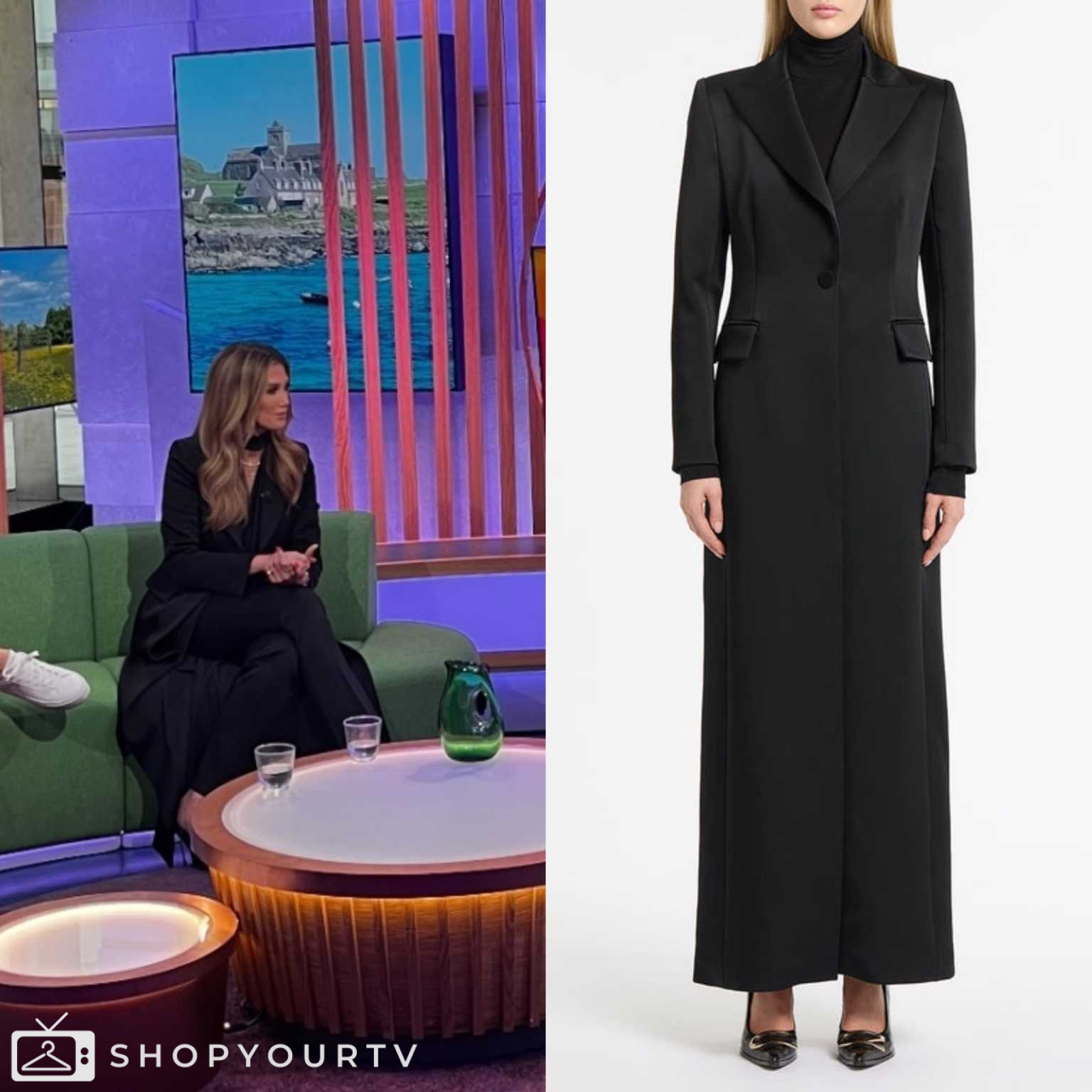 The One Show: June 2024 Delta Goodrem’s Black Coat | Shop Your TV