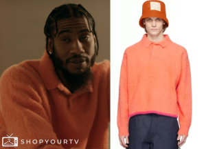 The Chi: Season 6 Episode 15 Roby's Orange Fluffy Polo Sweater | Shop ...