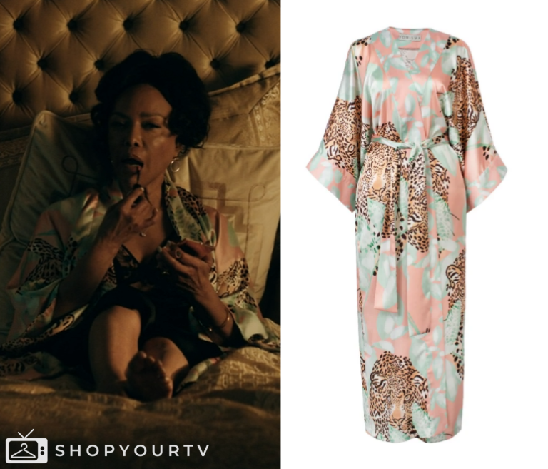 The Chi: Season 6 Episode 12 Alicia's Pink & Blue Leopard Print Robe ...