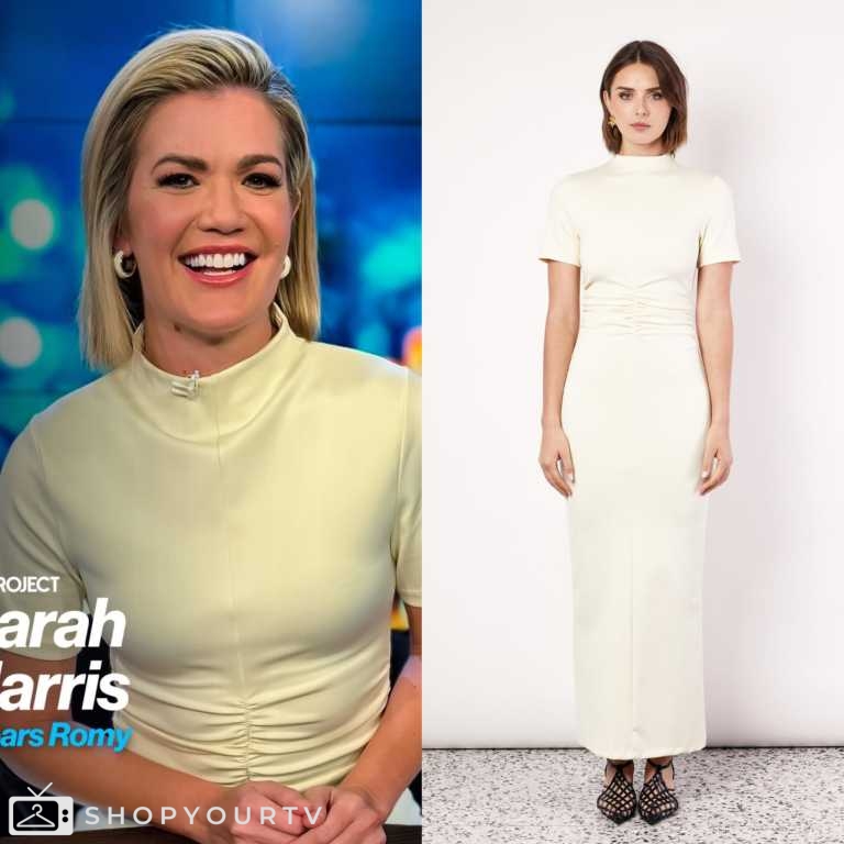The Project: June 2024 Sara Harris’s White Turtleneck Dress | Shop Your TV