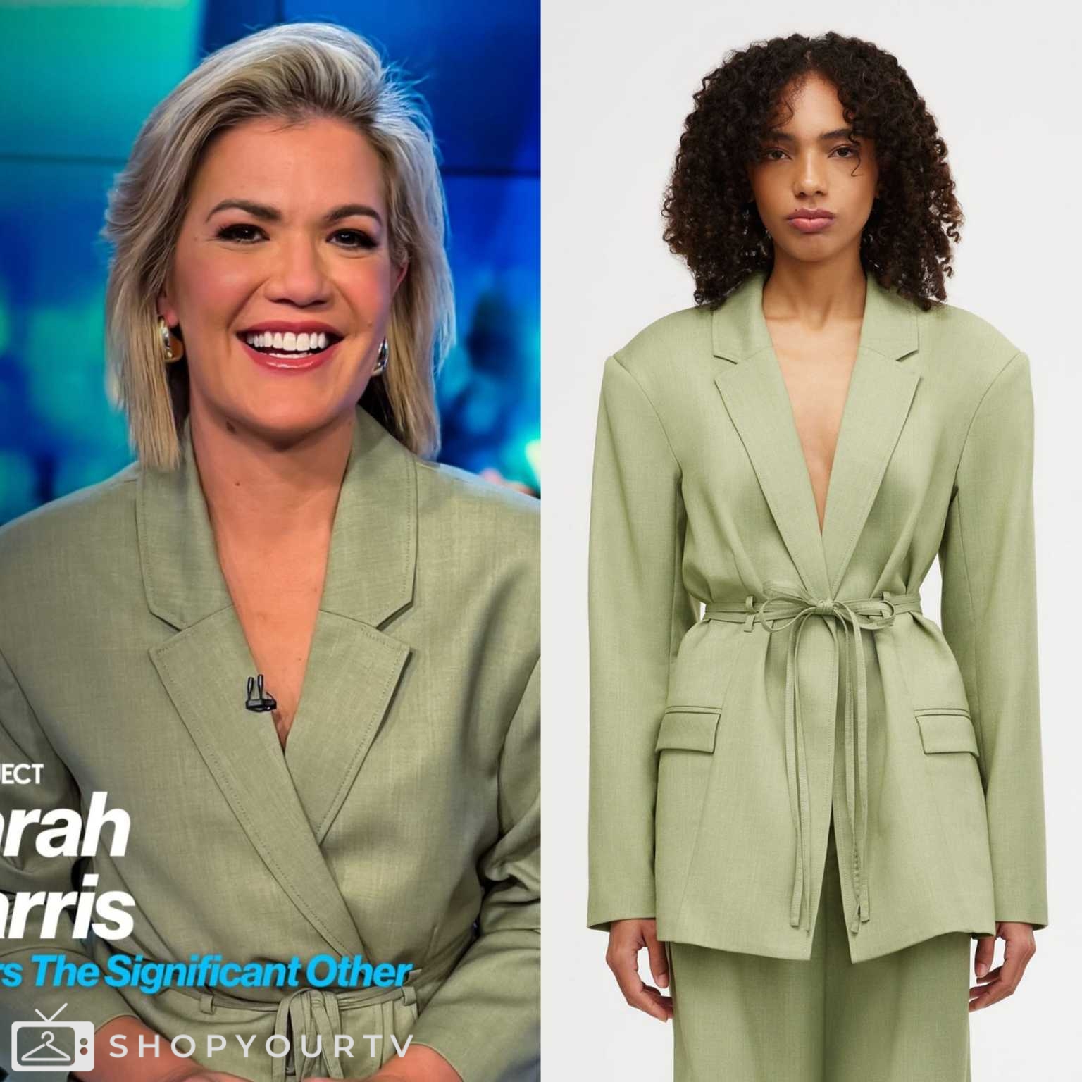 The Project: June 2024 Sara Harris’s Green Oversized Jacket | Shop Your TV