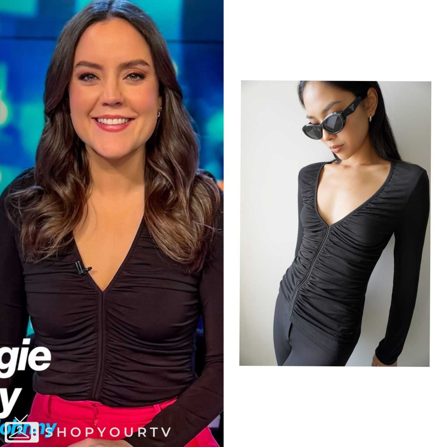 The Project: May 2024 Georgie Tunny’s V-Neck Ruched Top | Shop Your TV
