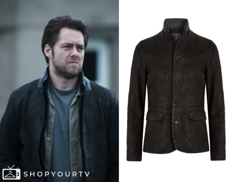Rebus: Season 1 Episode 4 John's Waxed Leather Collar Jacket | Shop Your TV