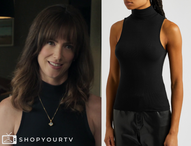 Rebus: Season 1 Episode 4 Rhona's Black Sleeveless Mockneck Top | Shop ...