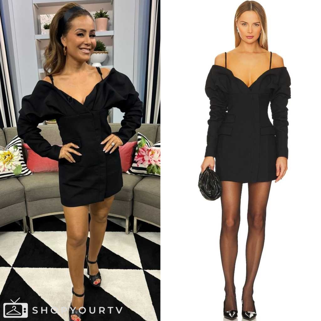 The Social: June 2024 Melissa Grelo’s Black Mini Blazer Dress | Shop ...