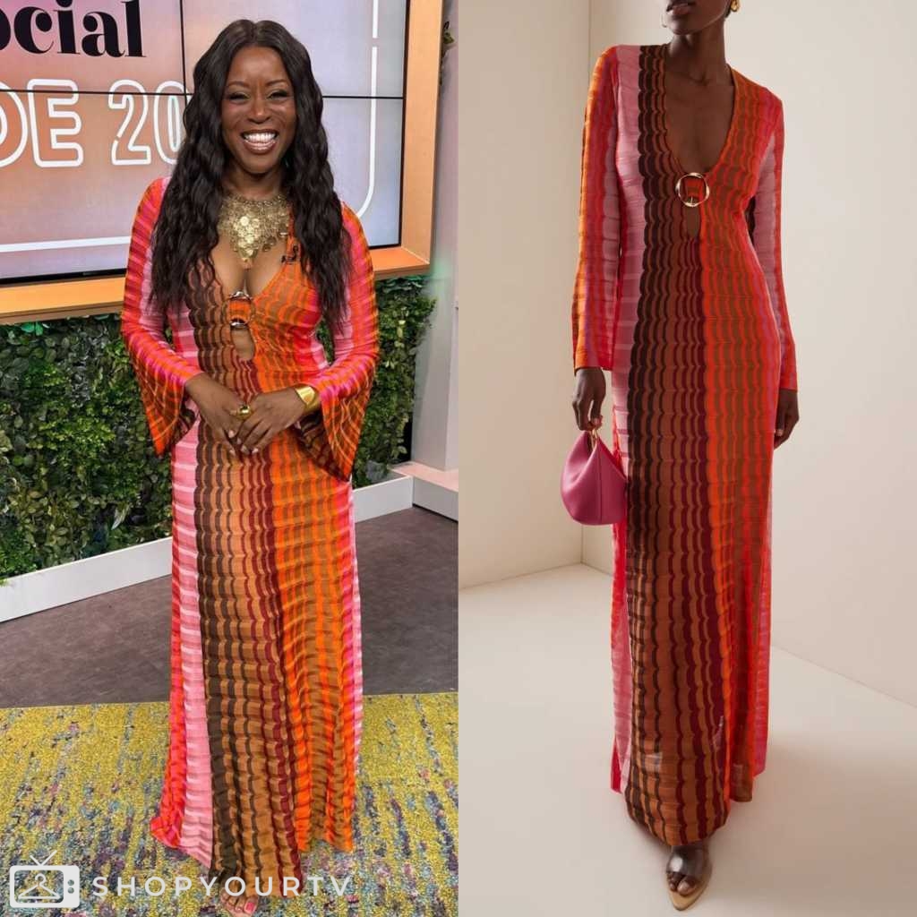 The Social: June 2024 Andrea Bain’s Printed Maxi Dress | Shop Your TV
