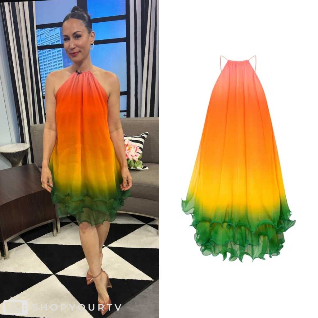 The Social: June 2024 Cynthia Loyst’s Halterneck Degrade Dress | Shop ...