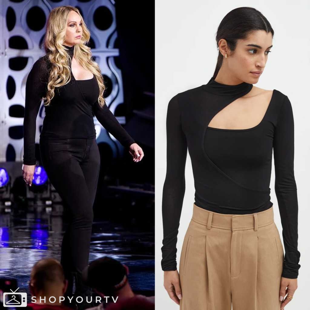 AEW Collision June 2024: Shayna's Black Long Sleeve Cut Out Top | Shop ...